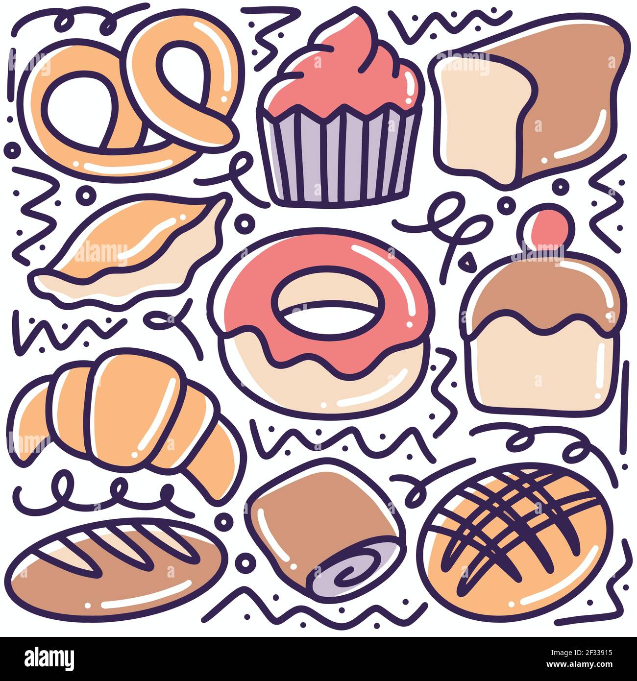 Donut bread Stock Vector Images - Alamy