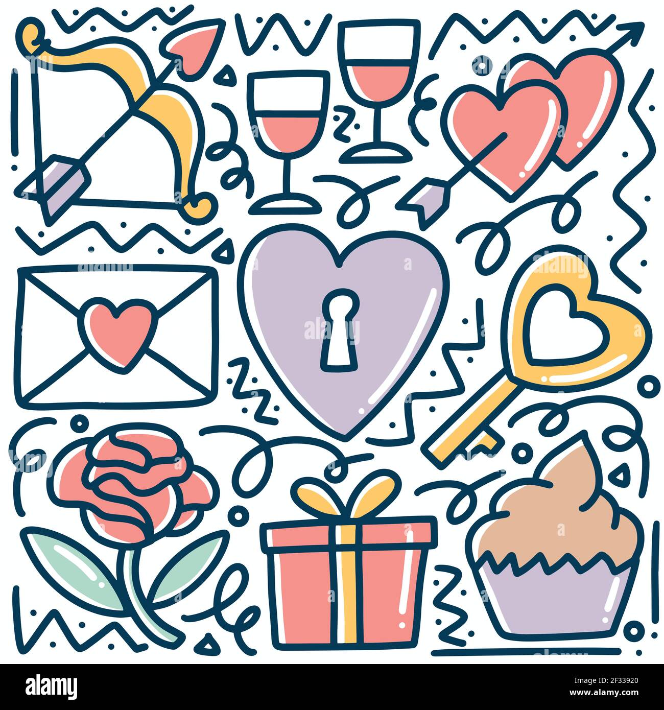 Love cake concept Stock Vector Images - Alamy