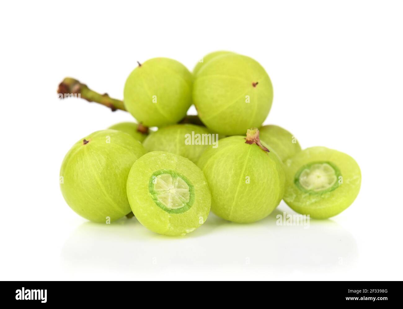 Indian gooseberry isolated on white background Stock Photo - Alamy
