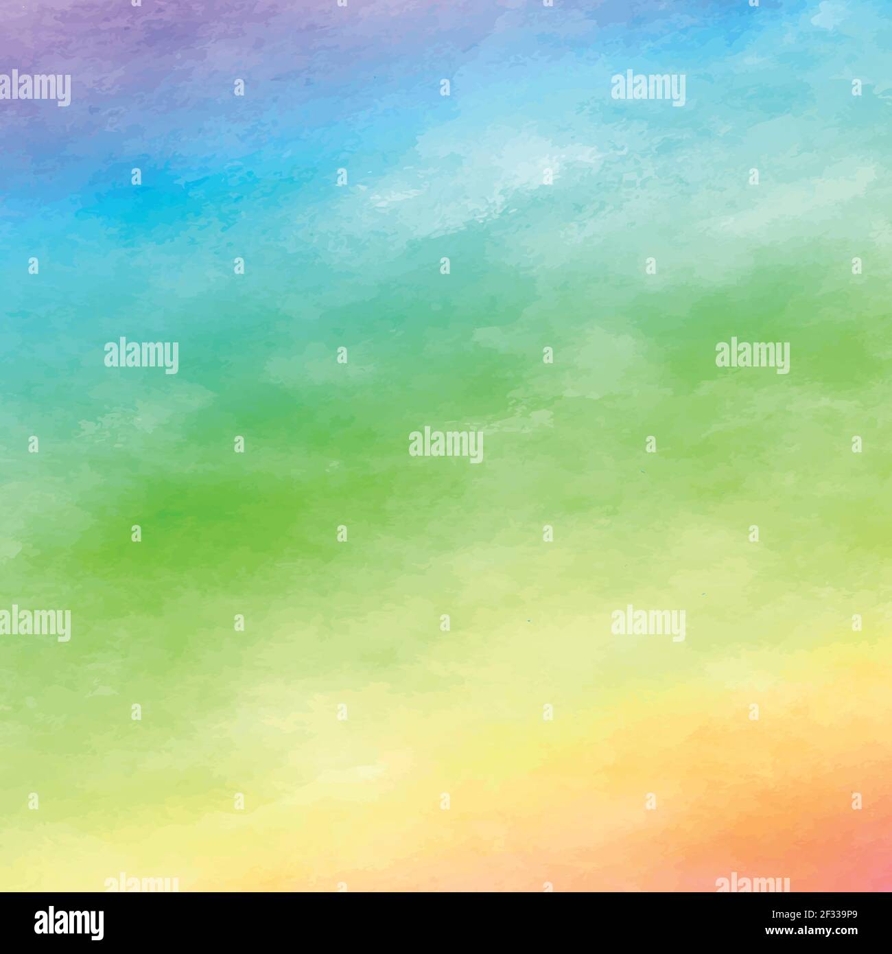 Panoramic texture of realistic multi-colored watercolor on a white ...