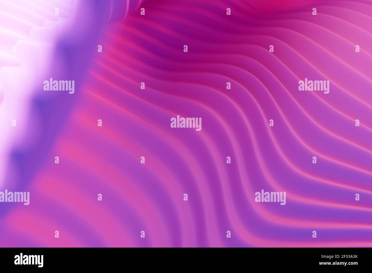 3d illustration of pink and blue wave, cave .Shape pattern. Technology ...