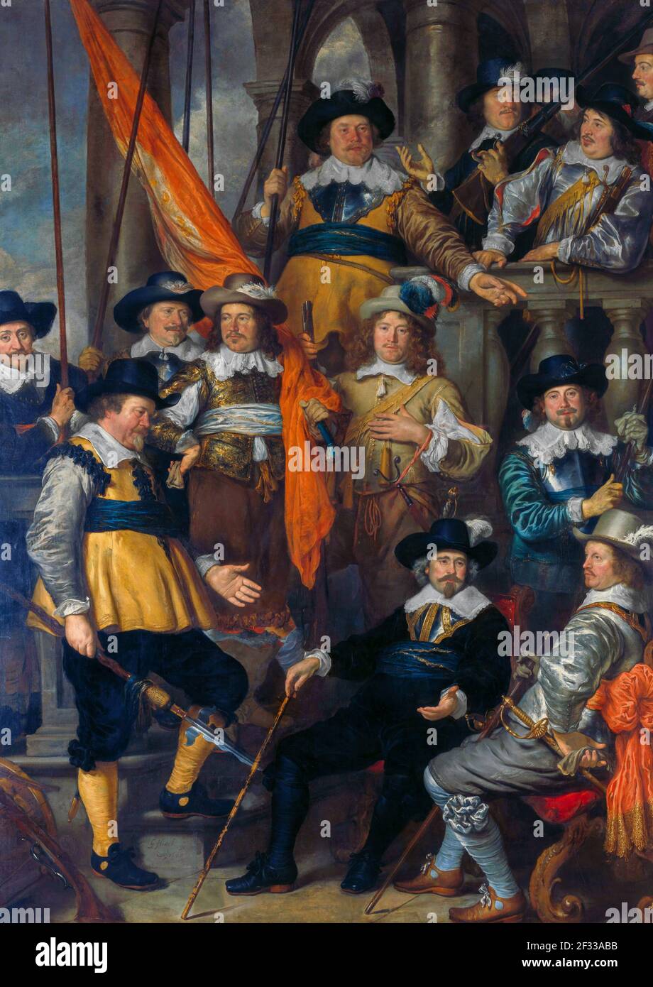 Civic guard piece in which the members of the militia are displayed in ...