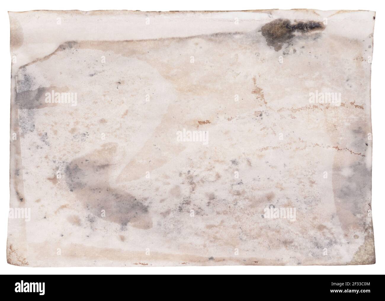 Old dirty paper isolated on white background Stock Photo - Alamy
