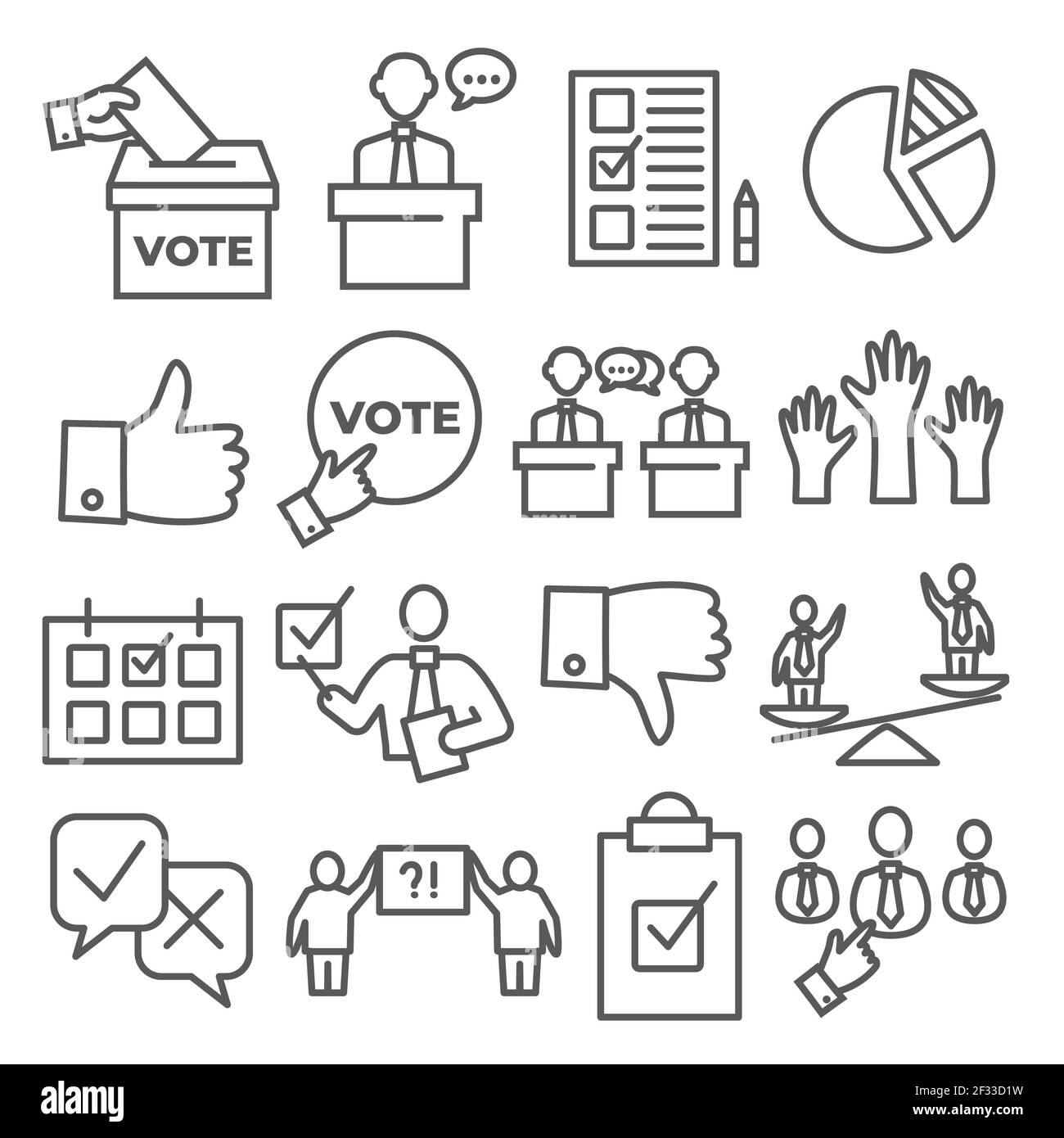 Presidential election vote set Stock Vector Images - Alamy