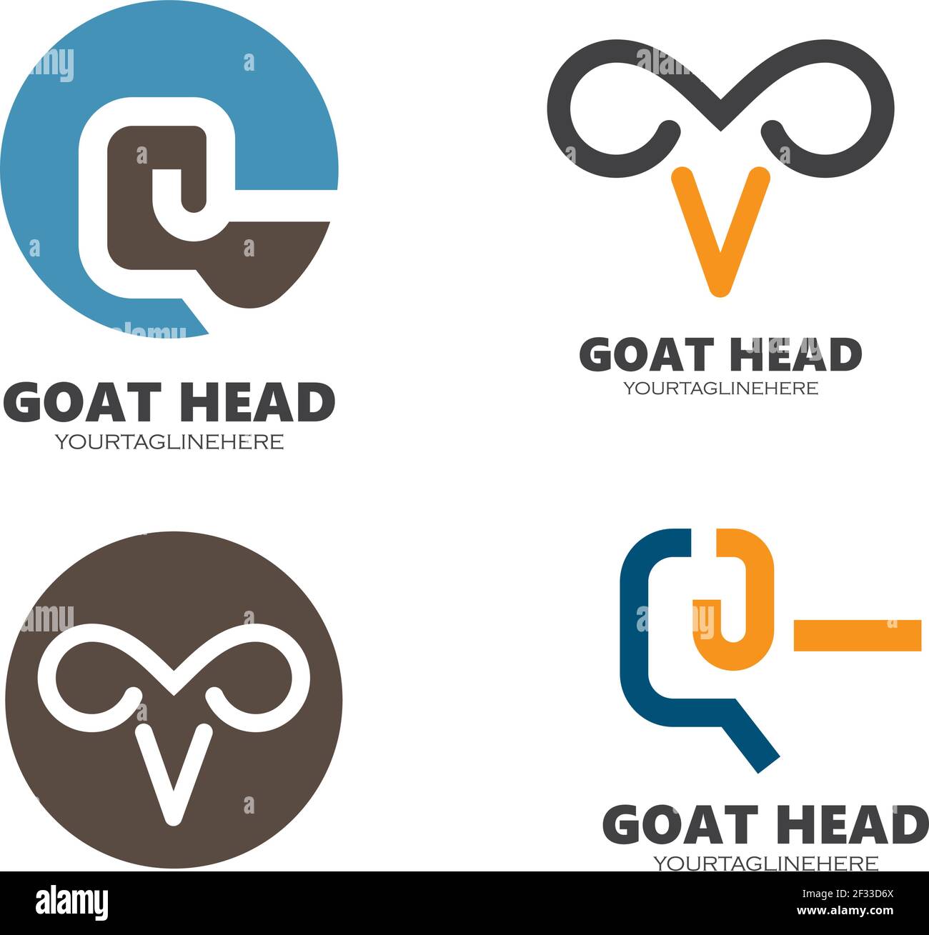 Goats head illustration Stock Vector Images - Alamy