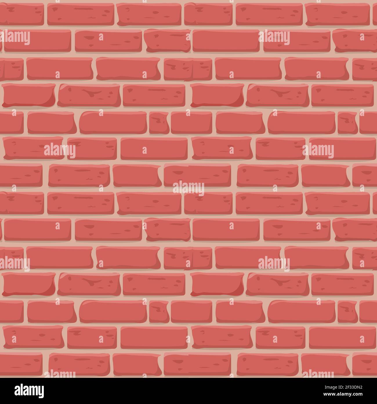 Brick Wall Seamless Texture Continuous Loop Background Cartoon Style