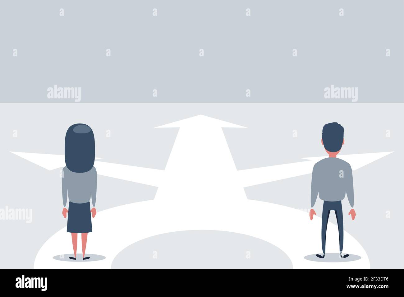 Walking path decision Stock Vector Images - Alamy