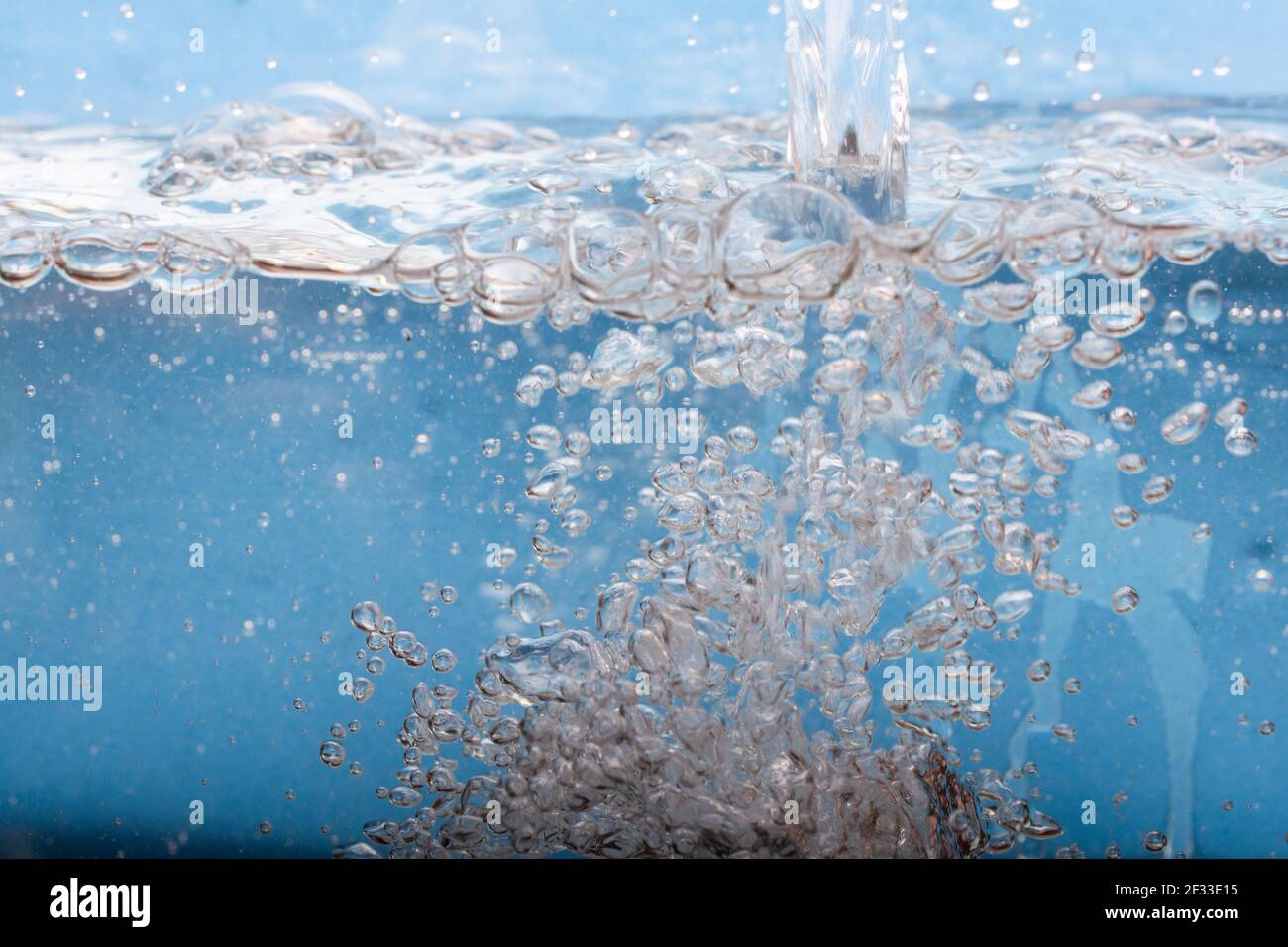Water flowing cause many bubbles in water under the water Stock Photo ...