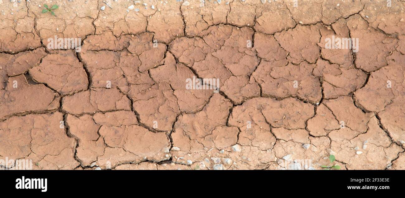 Cracked land caused by drought Stock Photo - Alamy