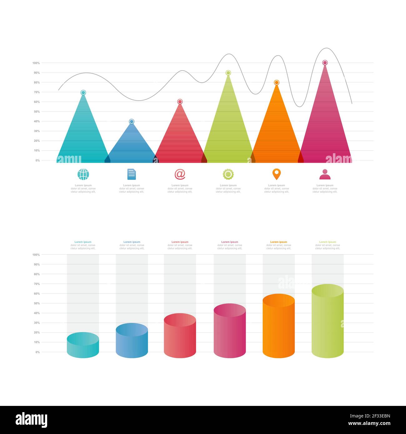 3d cylinder bar graph hi-res stock photography and images - Alamy