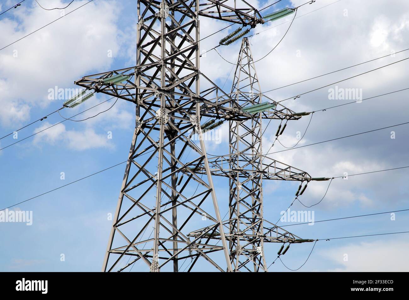 Pylons sky construction site hi-res stock photography and images - Alamy