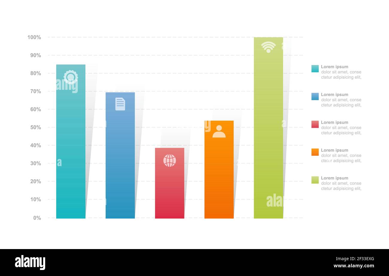 Bar Chart Graph Diagram Statistical Business Infographic Element ...