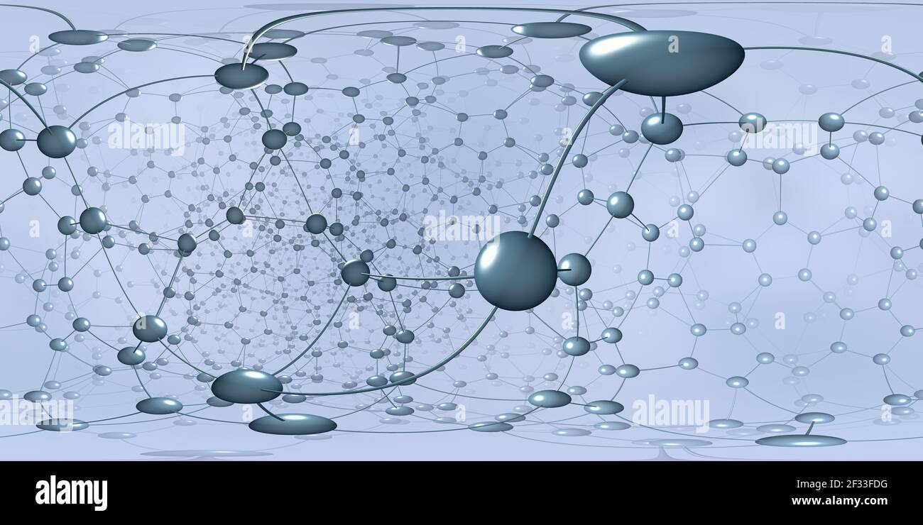 360 degree lattice structure of crystal. Panorama, environment 360 ...