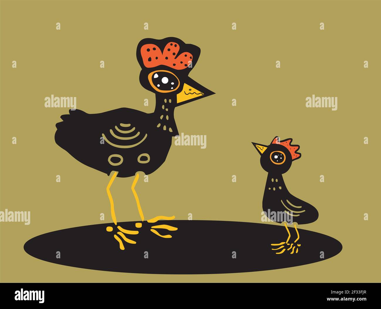 Funny birds cartoon vector illustration Stock Vector Image & Art - Alamy