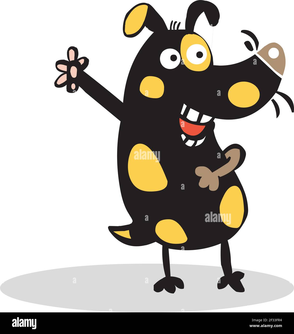 Illustration of funny cartoon dog Stock Vector Image & Art - Alamy