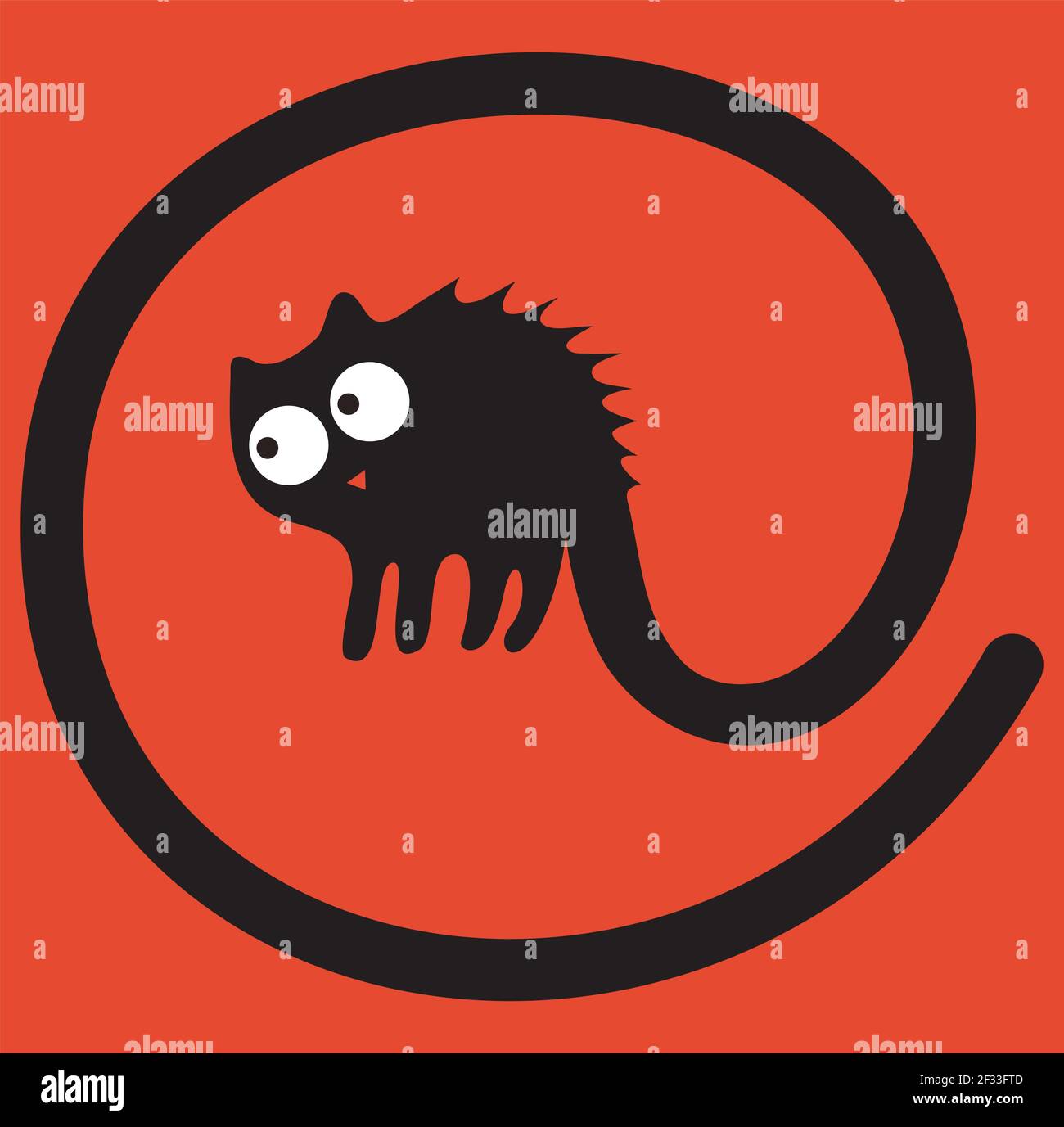 Funny cartoon cat vector illustration Stock Vector Image & Art - Alamy
