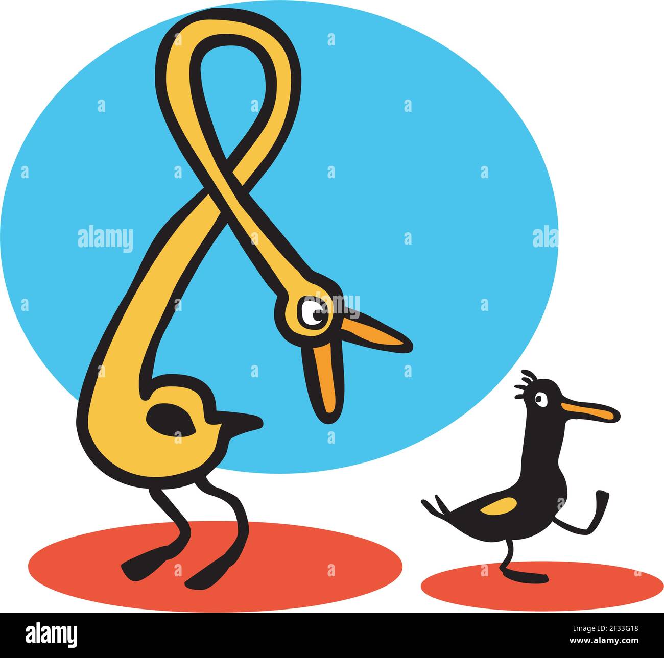Funny bird cartoon vector illustration Stock Vector Image & Art - Alamy