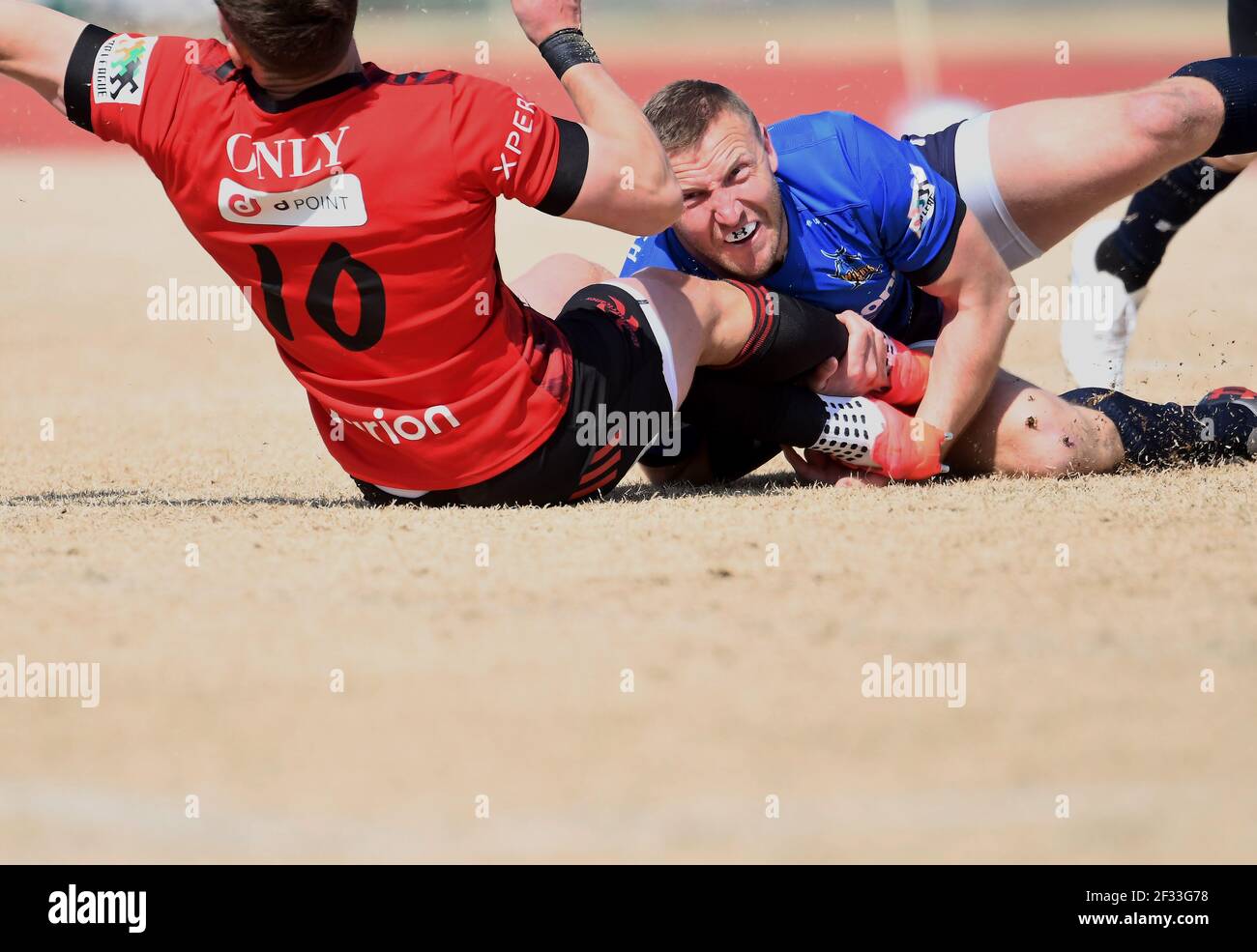 Osaka, Japan. 14th Mar, 2021. (L-R) Owen Williams (NTT), Hadleigh ...