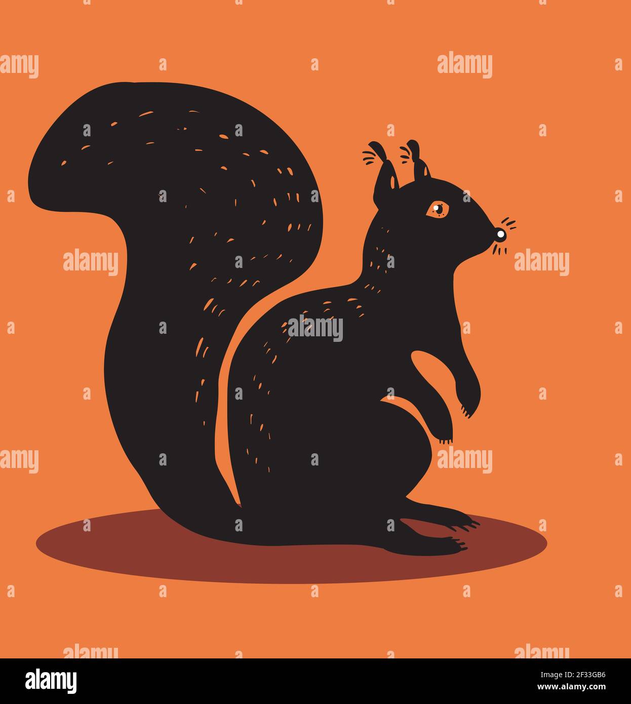 Funny squirrel vector illustration Stock Vector Image & Art - Alamy