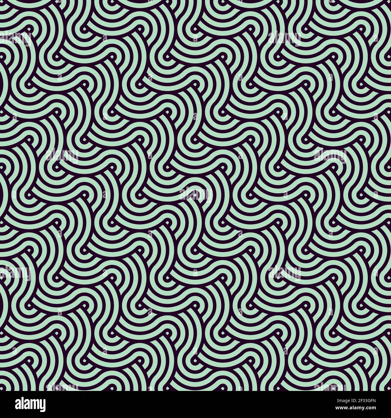 Wavy seamless vector pattern. Modern stylish texture with monochrome ...
