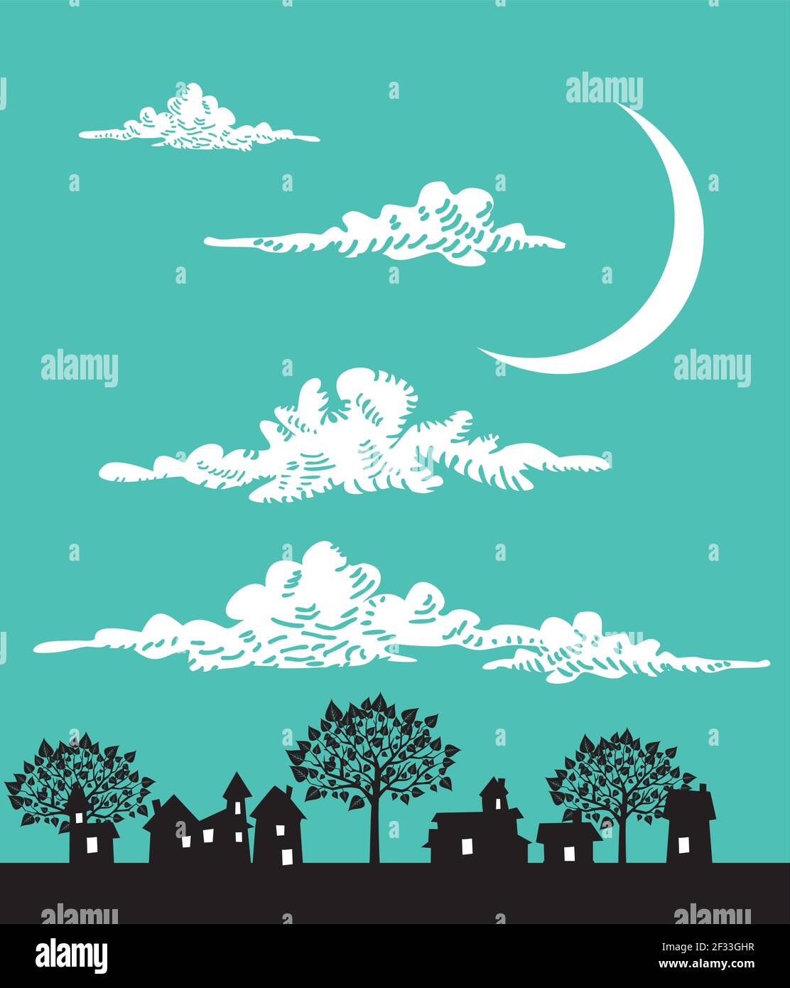 Beautiful morning landscape ground Stock Vector Images - Alamy