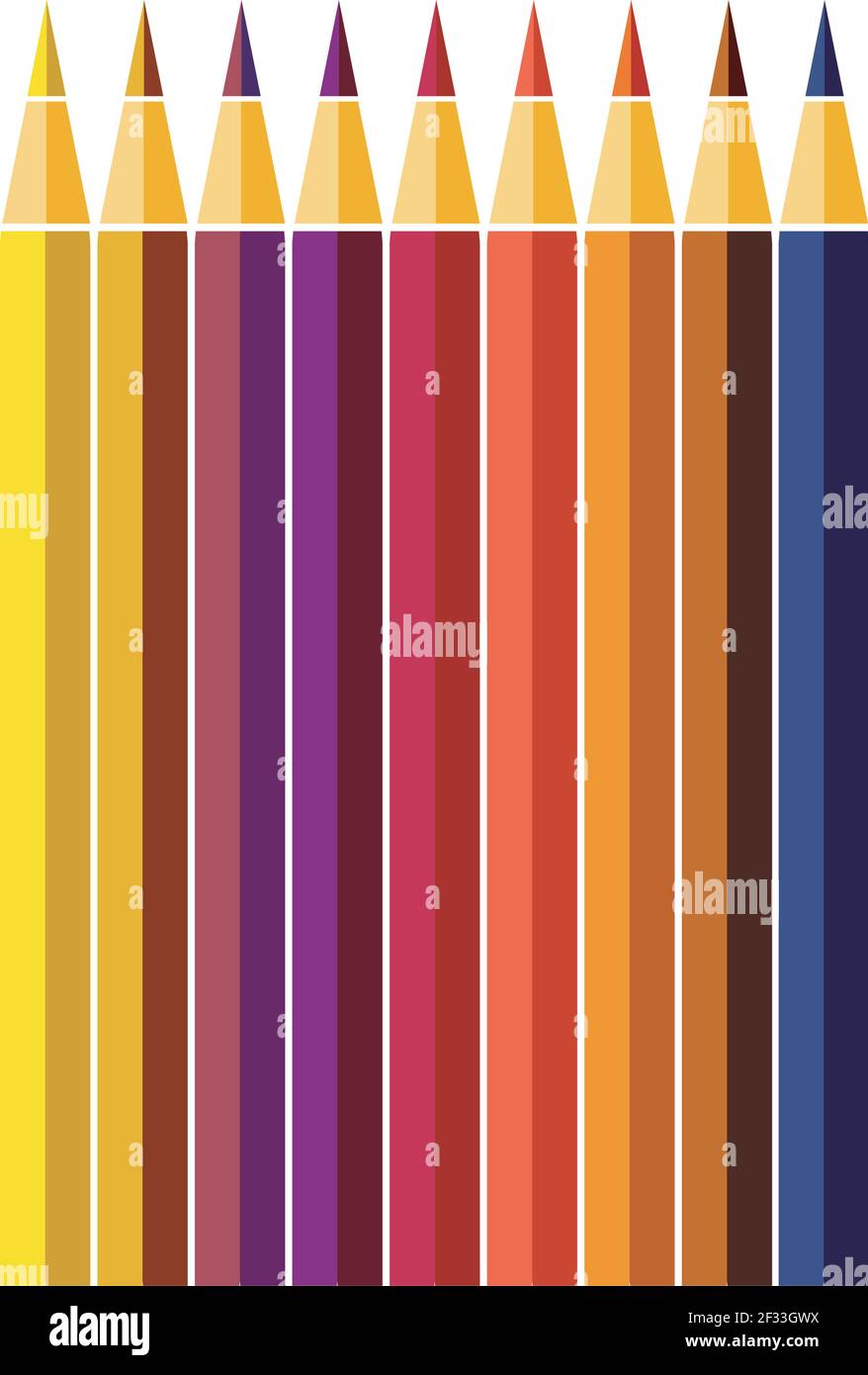 Graphite and colored crayon Stock Vector Images - Alamy