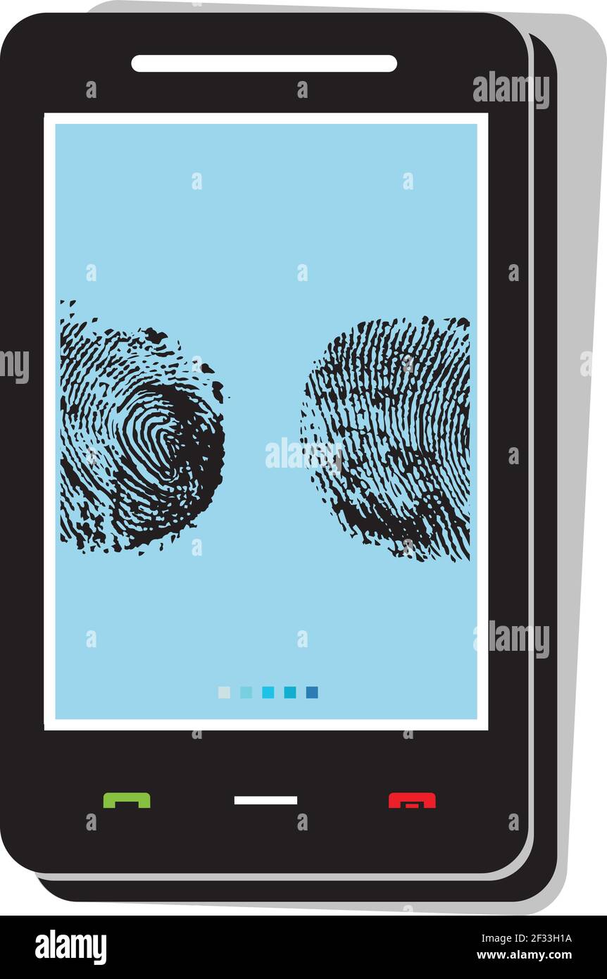 Modern fingerprint scanning device Stock Vector Images - Alamy