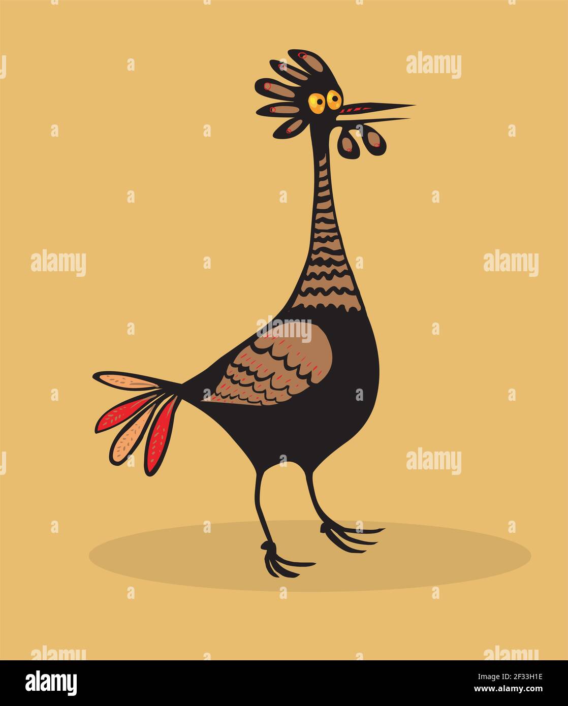 Funny bird cartoon vector illustration Stock Vector Image & Art - Alamy