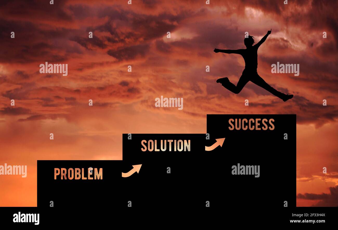 Problem solution success Stock Photo - Alamy