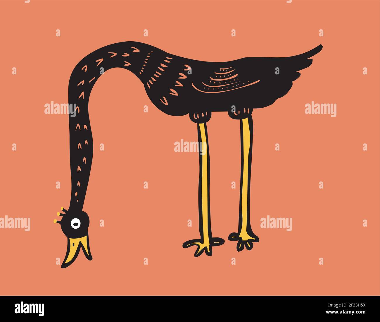 Funny bird cartoon vector illustration Stock Vector Image & Art - Alamy