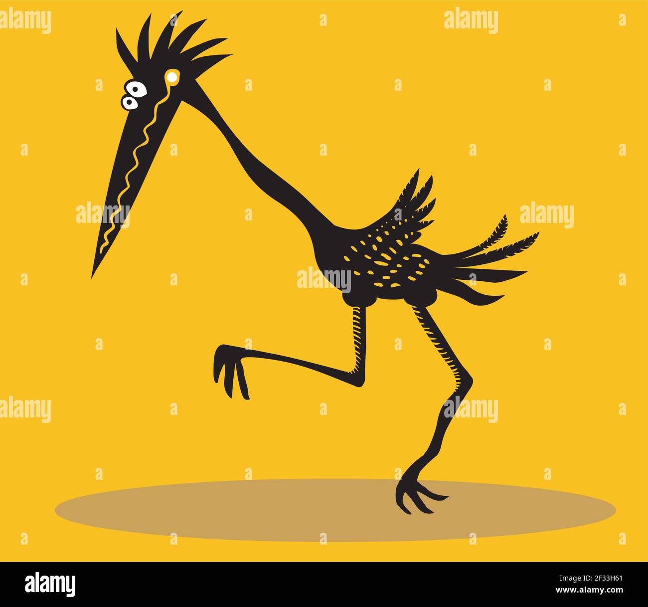 Funny bird cartoon vector illustration Stock Vector Image & Art - Alamy
