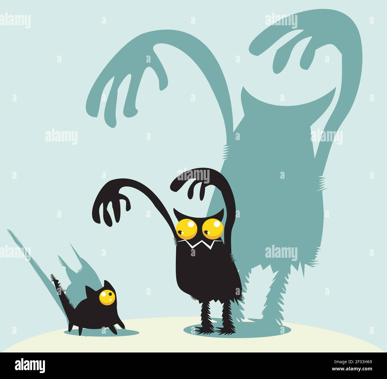 Cute monster, kitty and spider Stock Vector Image & Art - Alamy