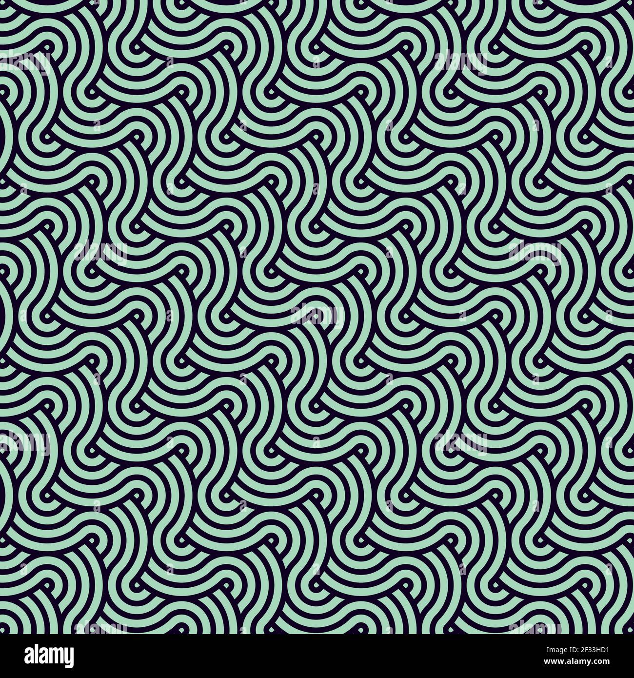 Wavy seamless vector pattern. Modern stylish texture with monochrome ...