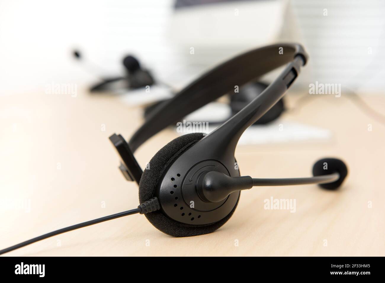 Headset and table hi-res stock photography and images - Alamy