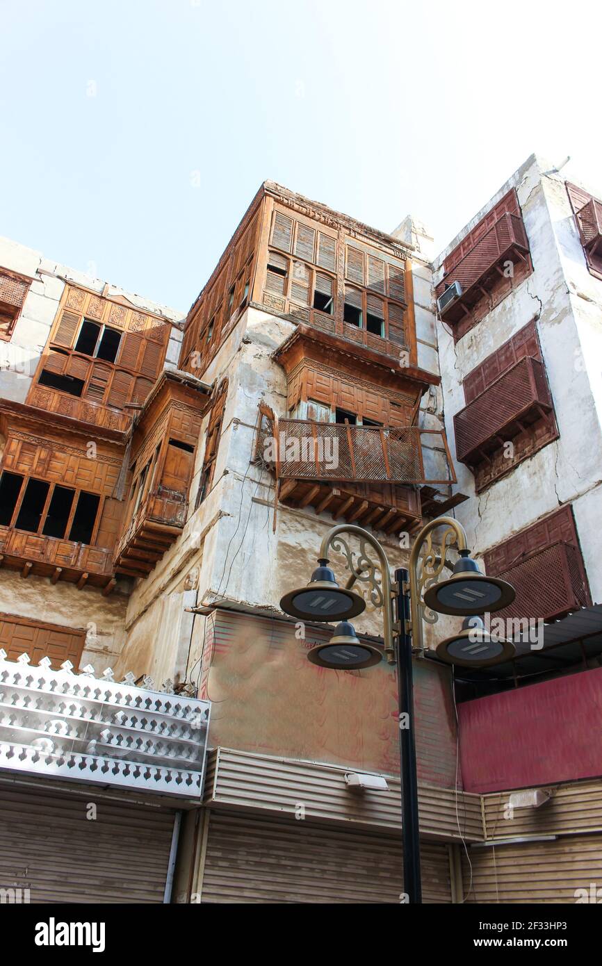 Old historical city in balad, jeddah, Unesco world heritage site Stock ...