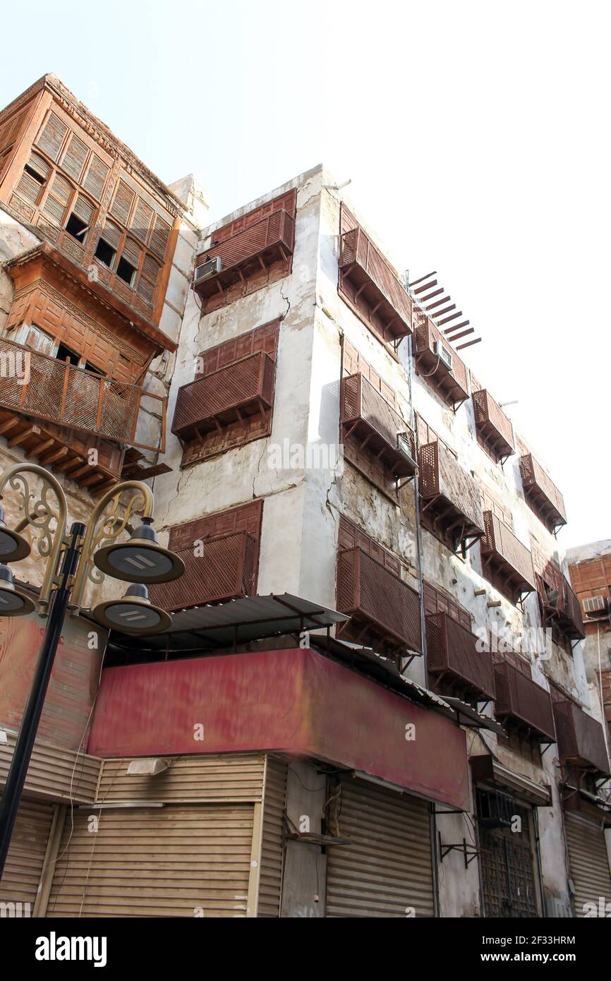 Old historical city in balad, jeddah, Unesco world heritage site Stock ...