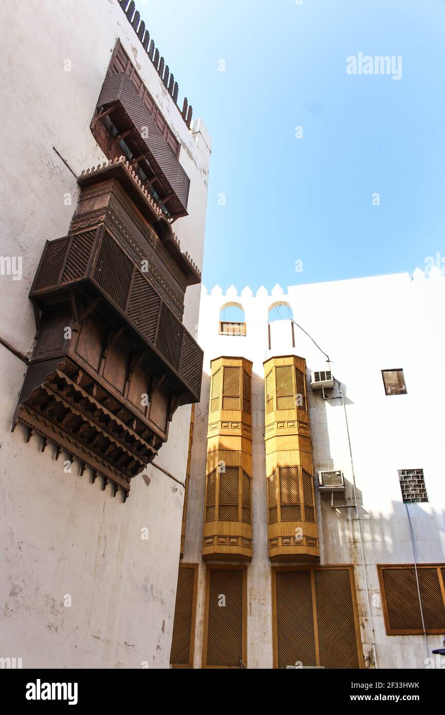 Old historical city in balad, jeddah, Unesco world heritage site Stock ...