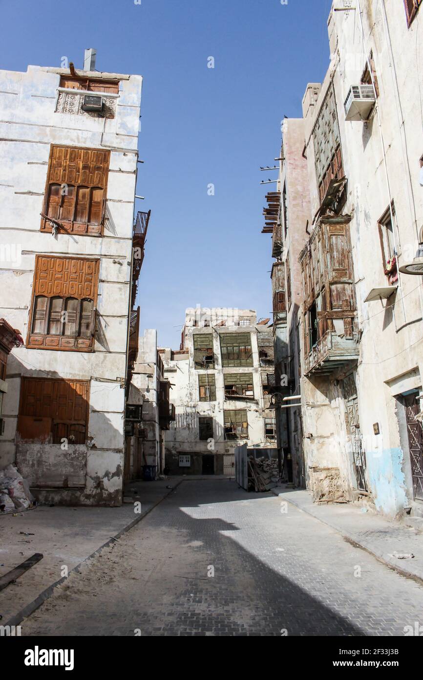 Old historical city in balad, jeddah, Unesco world heritage site Stock ...