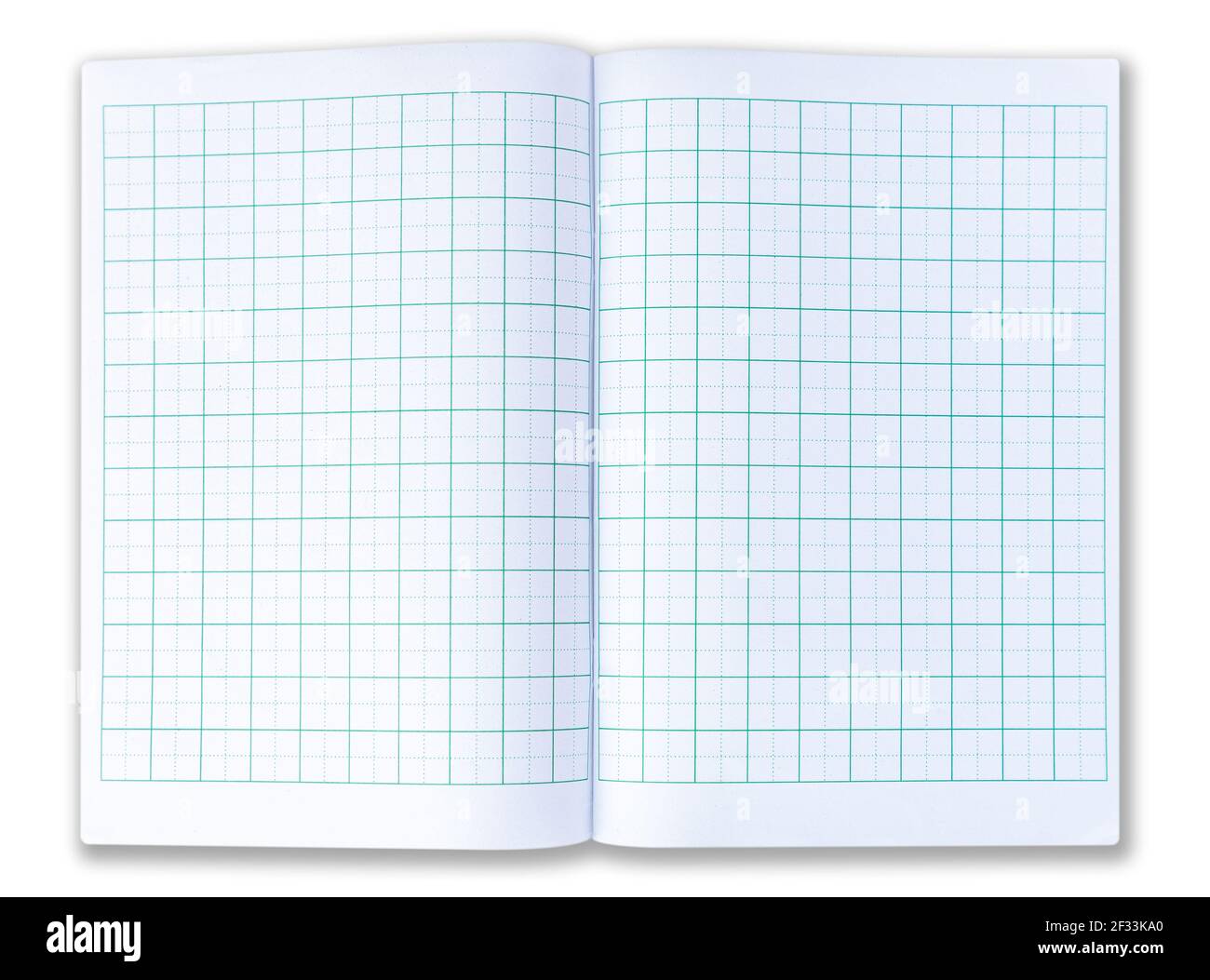 Open notebook paper with lined on white background Stock Photo - Alamy