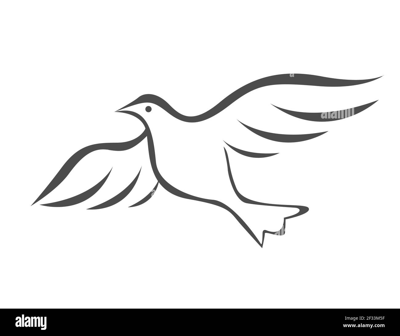 Vector illustration of flying dove Stock Vector Image & Art - Alamy