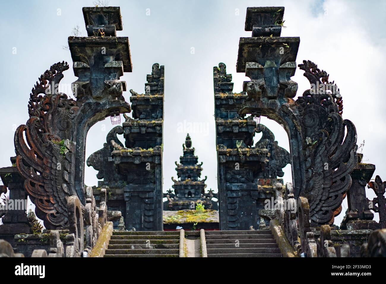 Bali temple close-up. Indonesian ancient architecture Stock Photo - Alamy