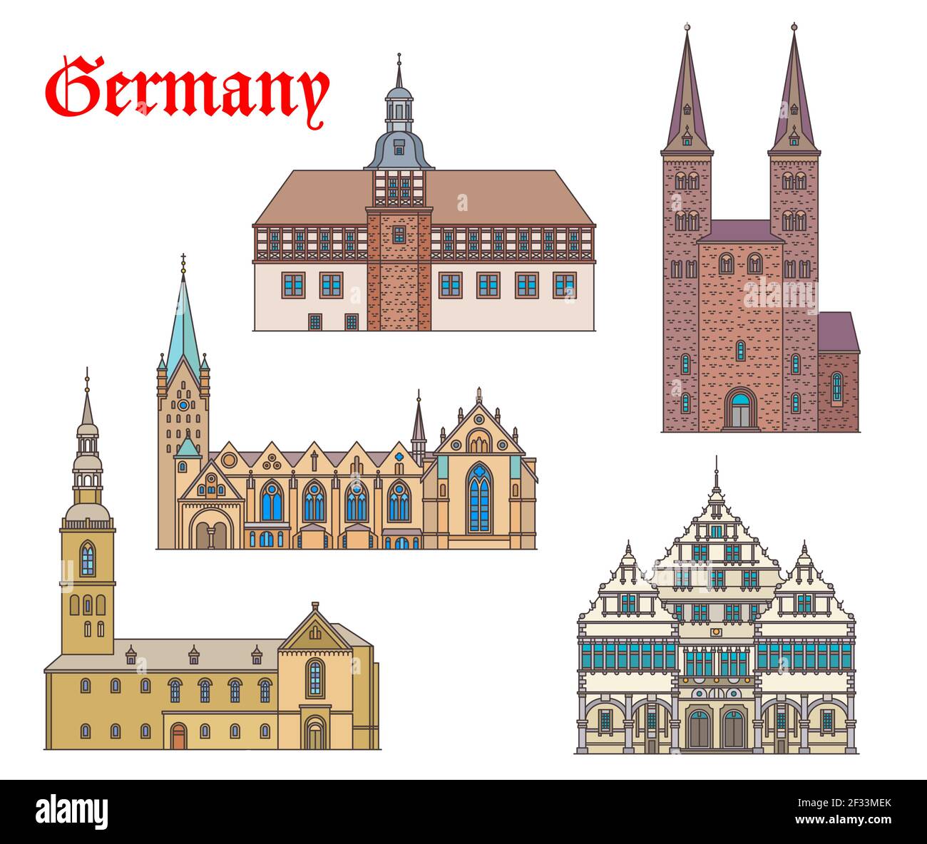 St kilian cathedral Stock Vector Images - Alamy