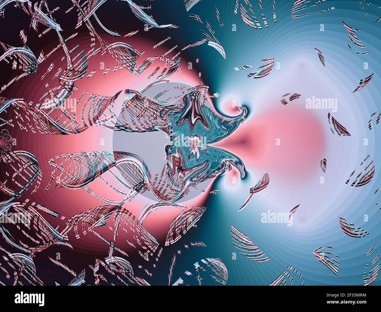 Abstract image with fancy pattern of bright colors in art Nouveau style ...