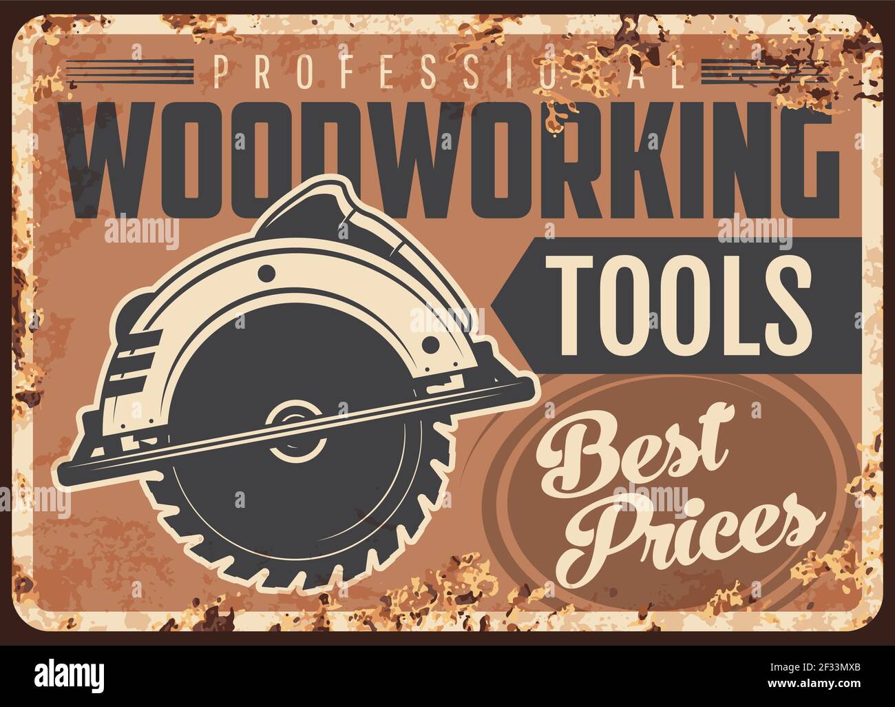 Lumber woodwork metal plate rusty, jigsaw tool for timber logging ...