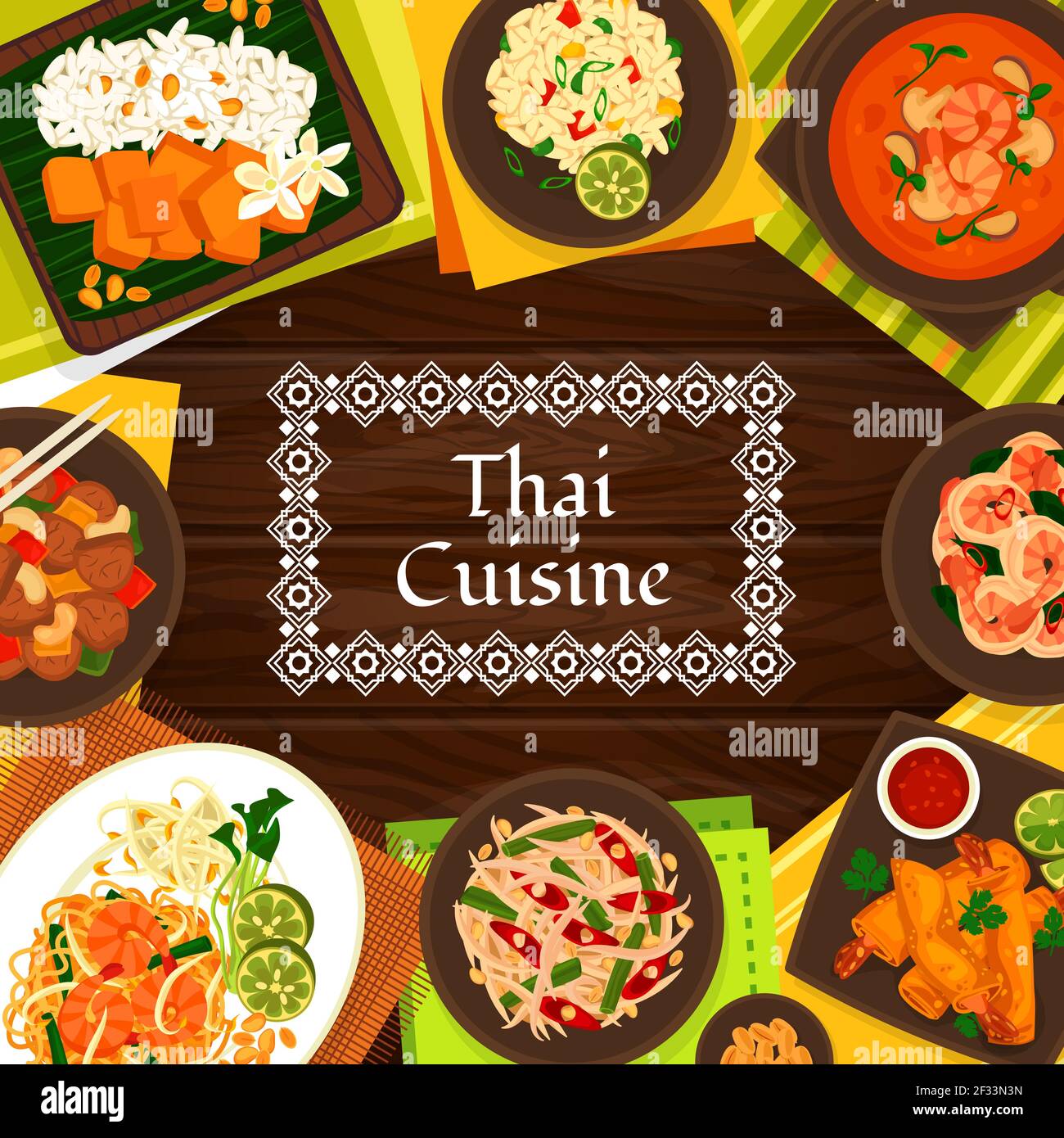 Khao pad Stock Vector Images - Alamy