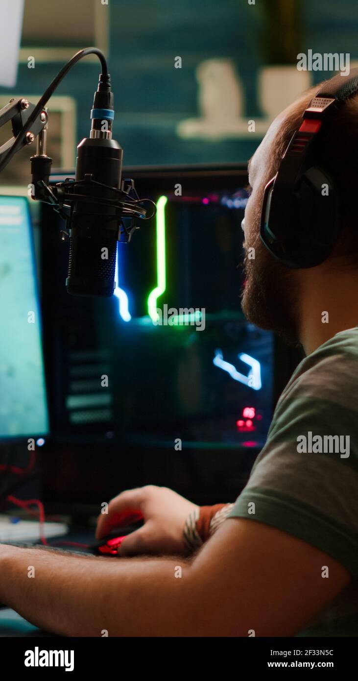 Game over streamer talking hi-res stock photography and images - Alamy