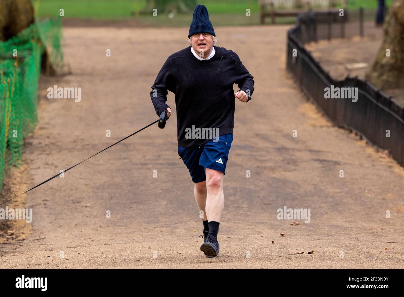 Boris johnson walking the dog hi-res stock photography and images - Alamy