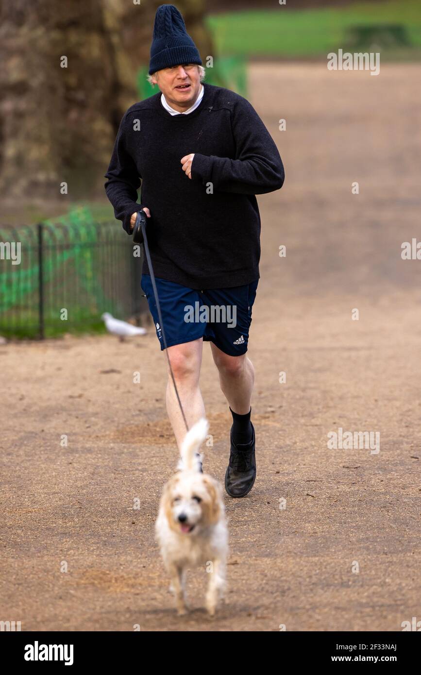Boris johnson walking the dog hi-res stock photography and images - Alamy