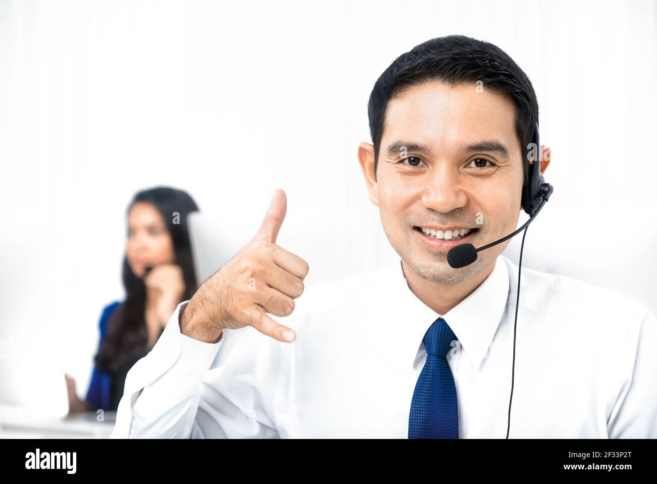Call staff hi-res stock photography and images - Alamy
