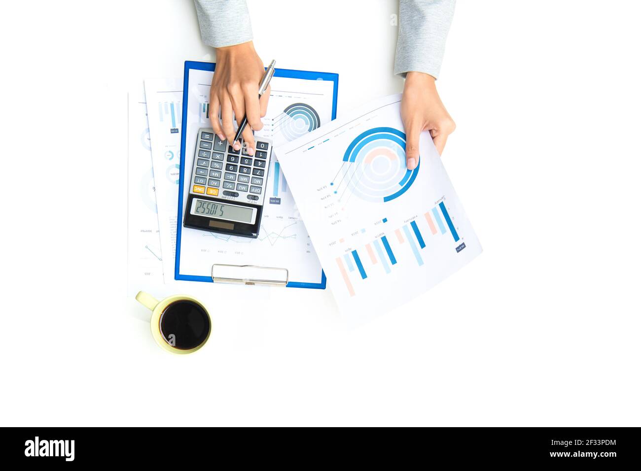 Hands above table Cut Out Stock Images & Pictures - Alamy